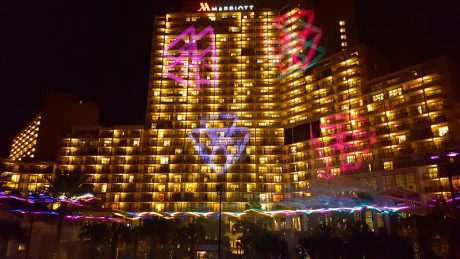 The 'Light Up the Night' Laser Show at Marriott's Orlando World Center ...