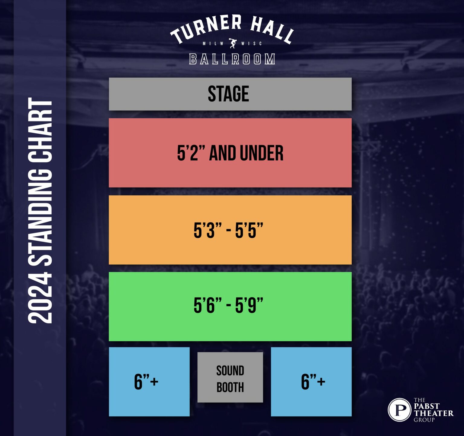 Pabst Theater Group Unveils Innovative Standing Chart by Height | PLSN