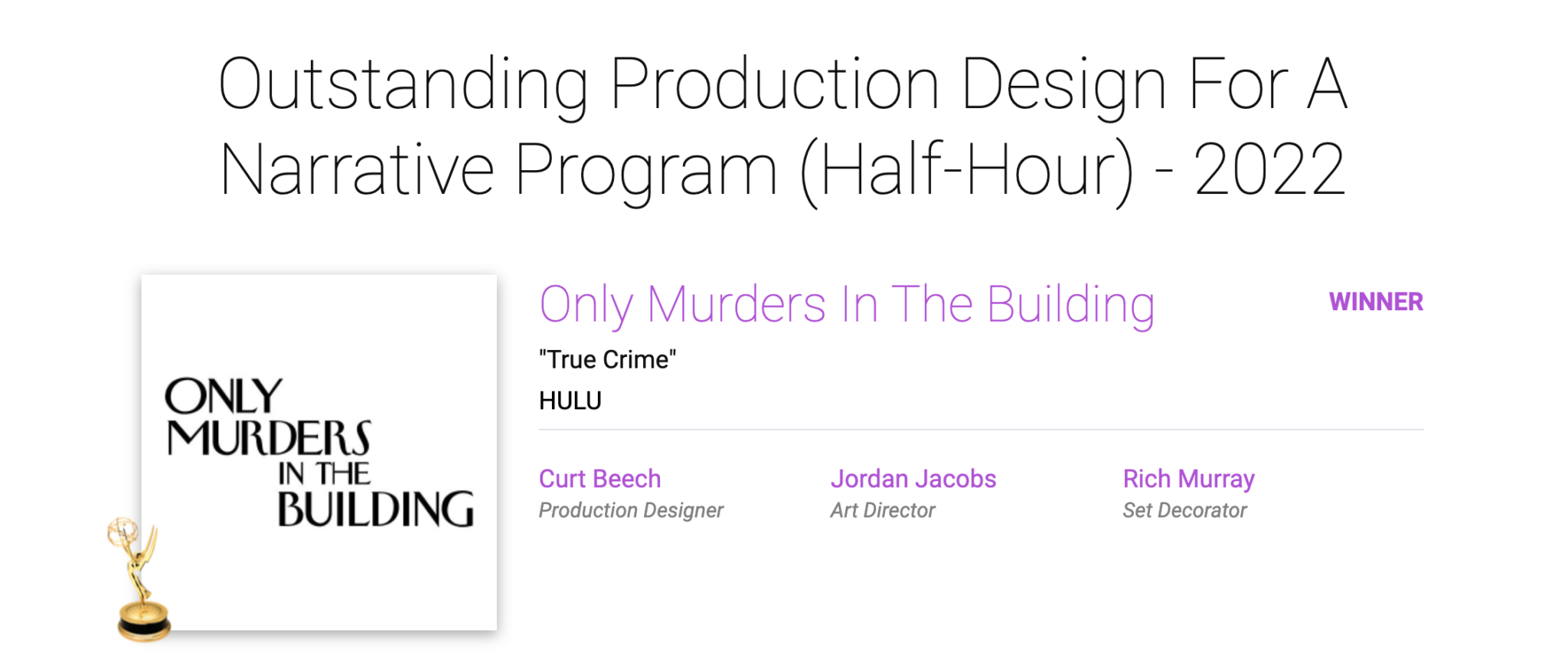 2022 Creative Emmy Award Honorees For Lighting And Production Design Plsn