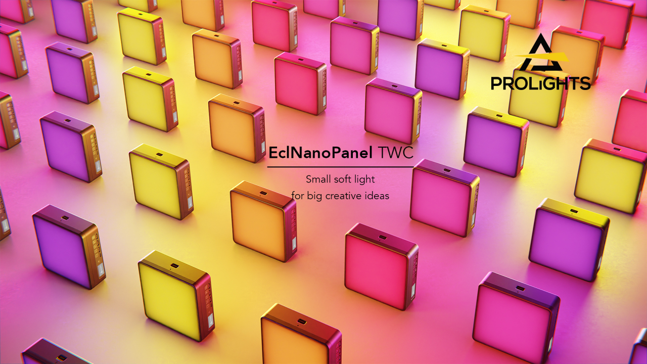 Prolights: EclNanoPanel TWC Compact-Sized, Battery-Operated Soft Light | PLSN