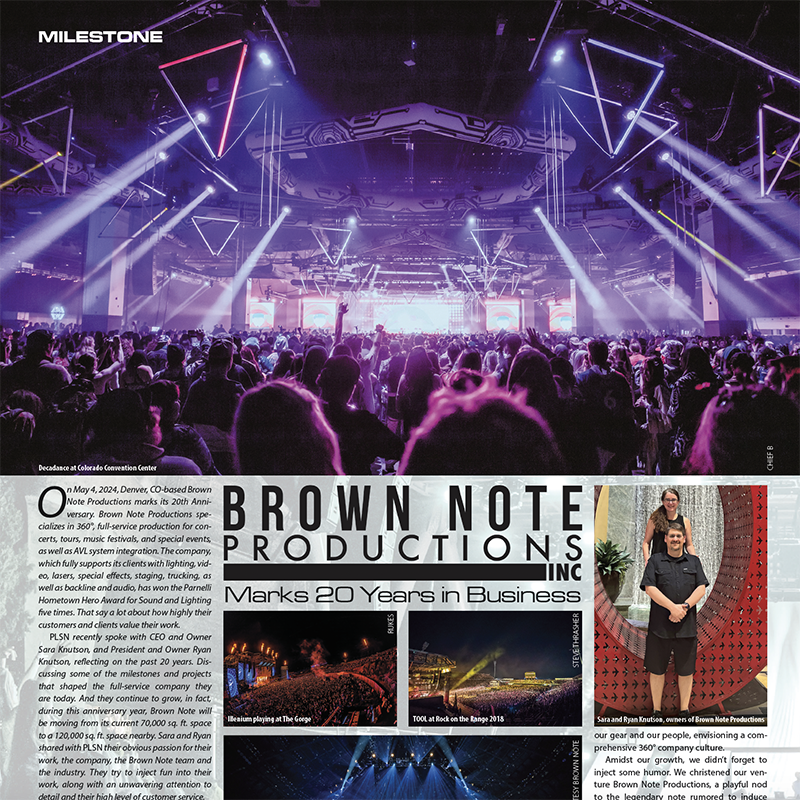 Brown Note Productions Marks 20 Years in Business | PLSN