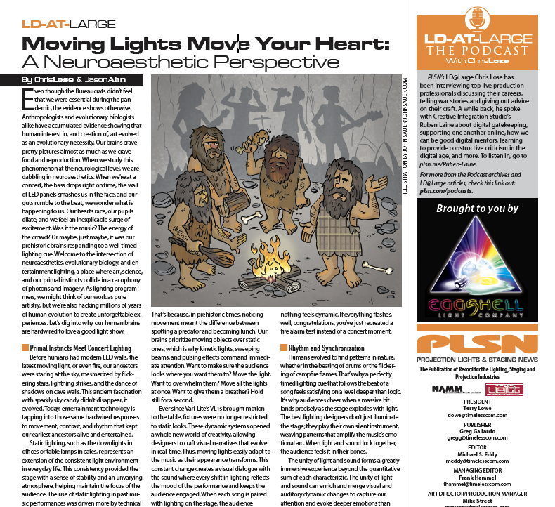 Moving Lights Move Your Heart: A Neuroaesthetic Perspective | PLSN