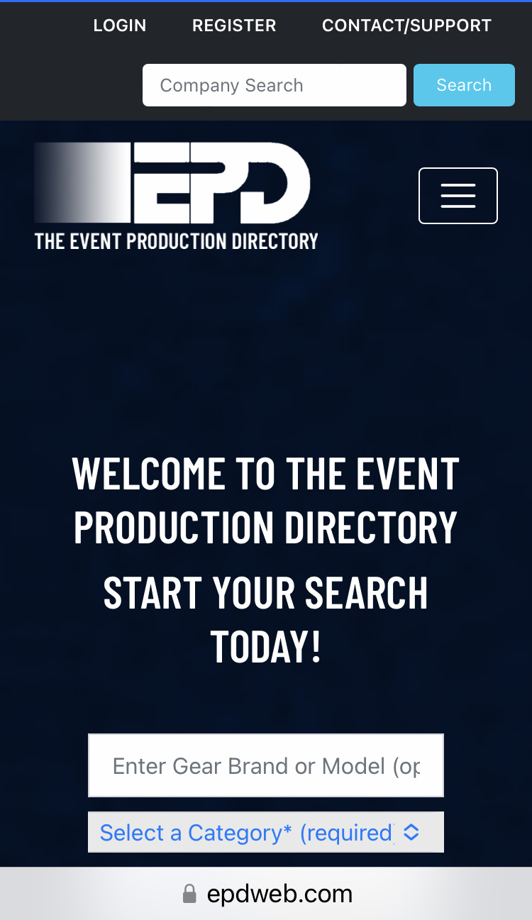Event Production Directory Website, EPDweb.com, Updated with New Look ...
